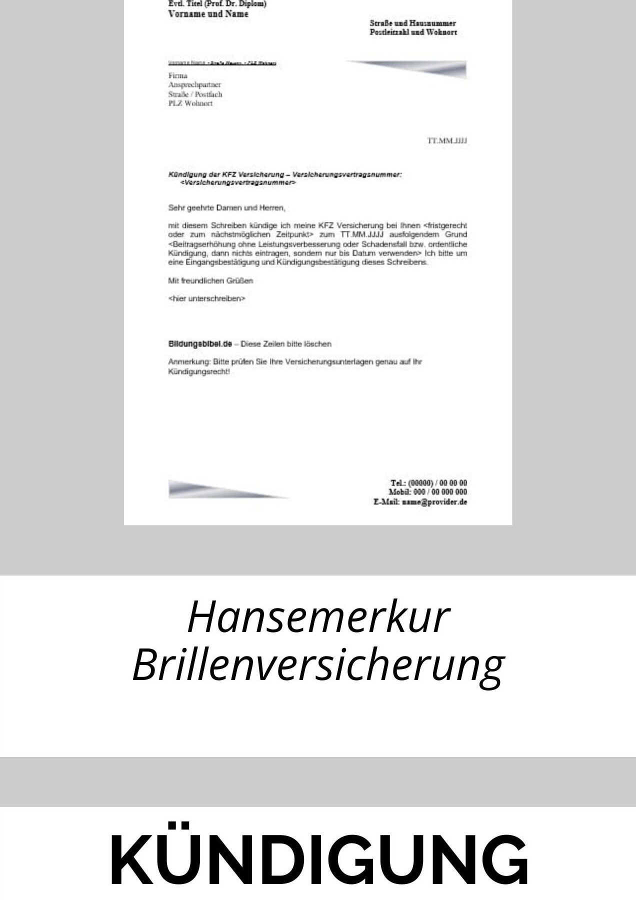 Luxus Versicherung Kundigung Vorlage Schritt Fur Schritt Anleitung