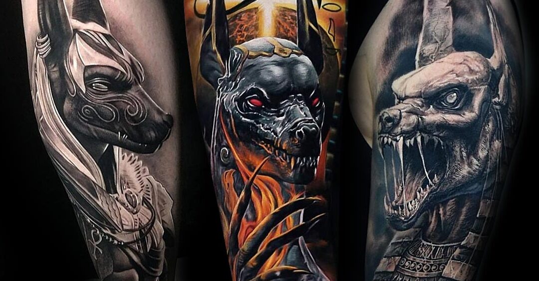 Stilvolle ägyptische Tattoos Vorlagen Bild